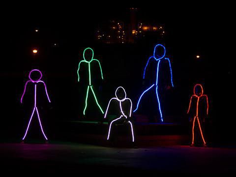 LED Stick Figure Kit - Light Up Stickman Costume For Adults in Assorte ...