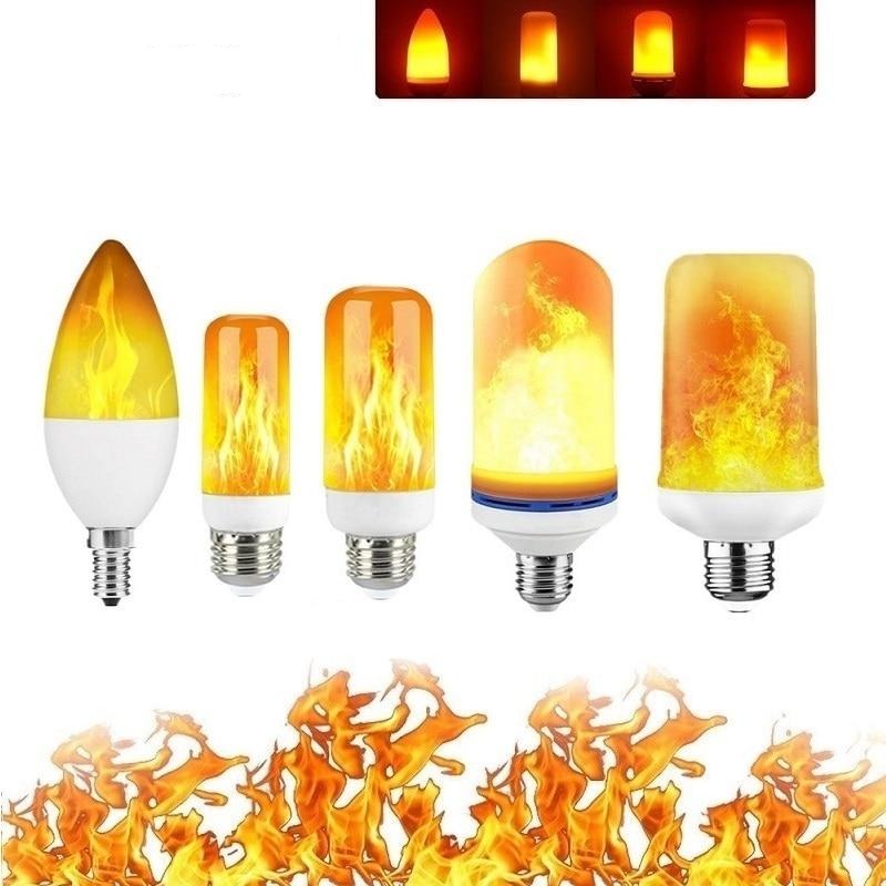 Led Flame Light Bulb With Gravity Sensor, Dynamic Flame Effect Fire Li ...